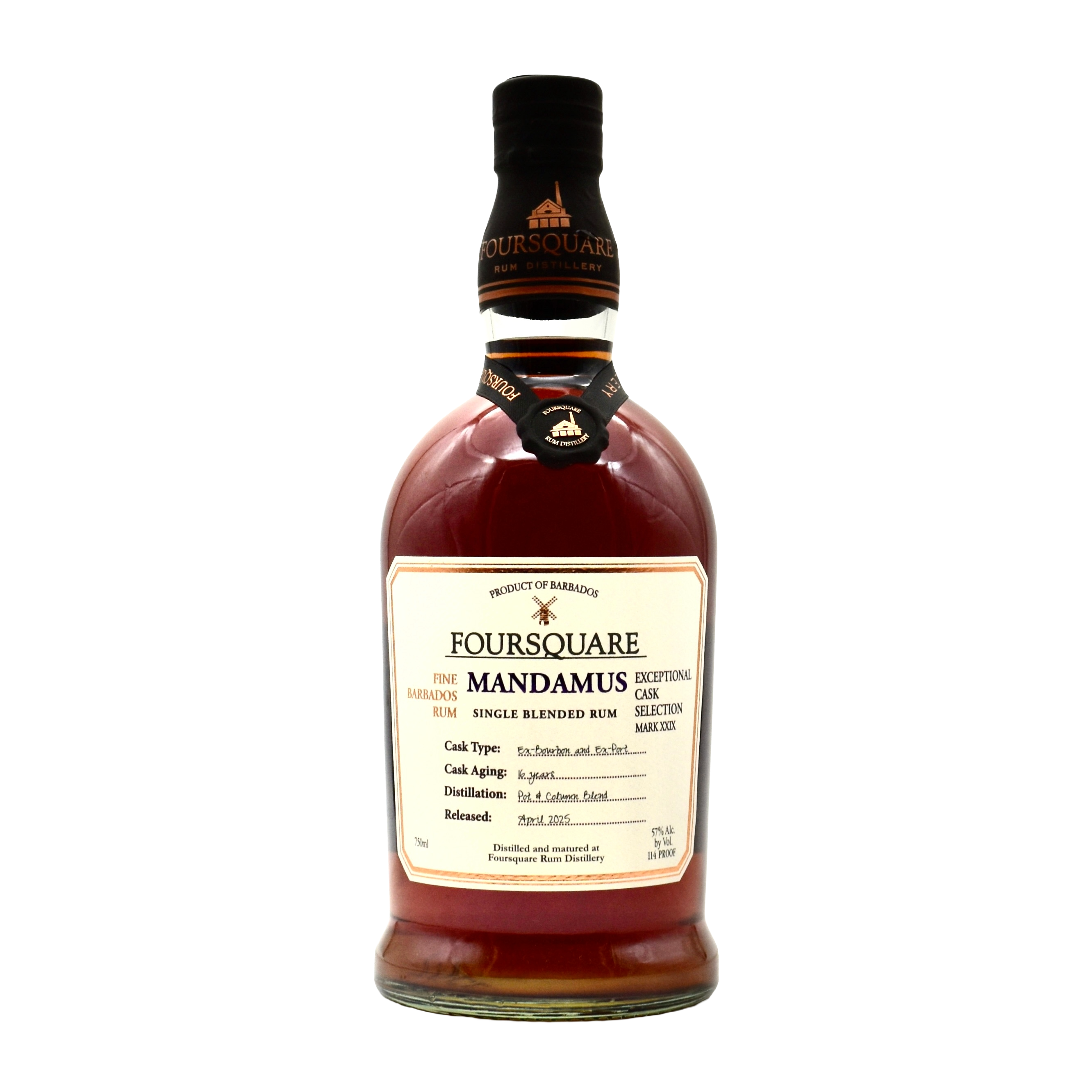 Foursquare Rum Mandamus 750ml | 14 Year Single Blended Barbados Rum ...