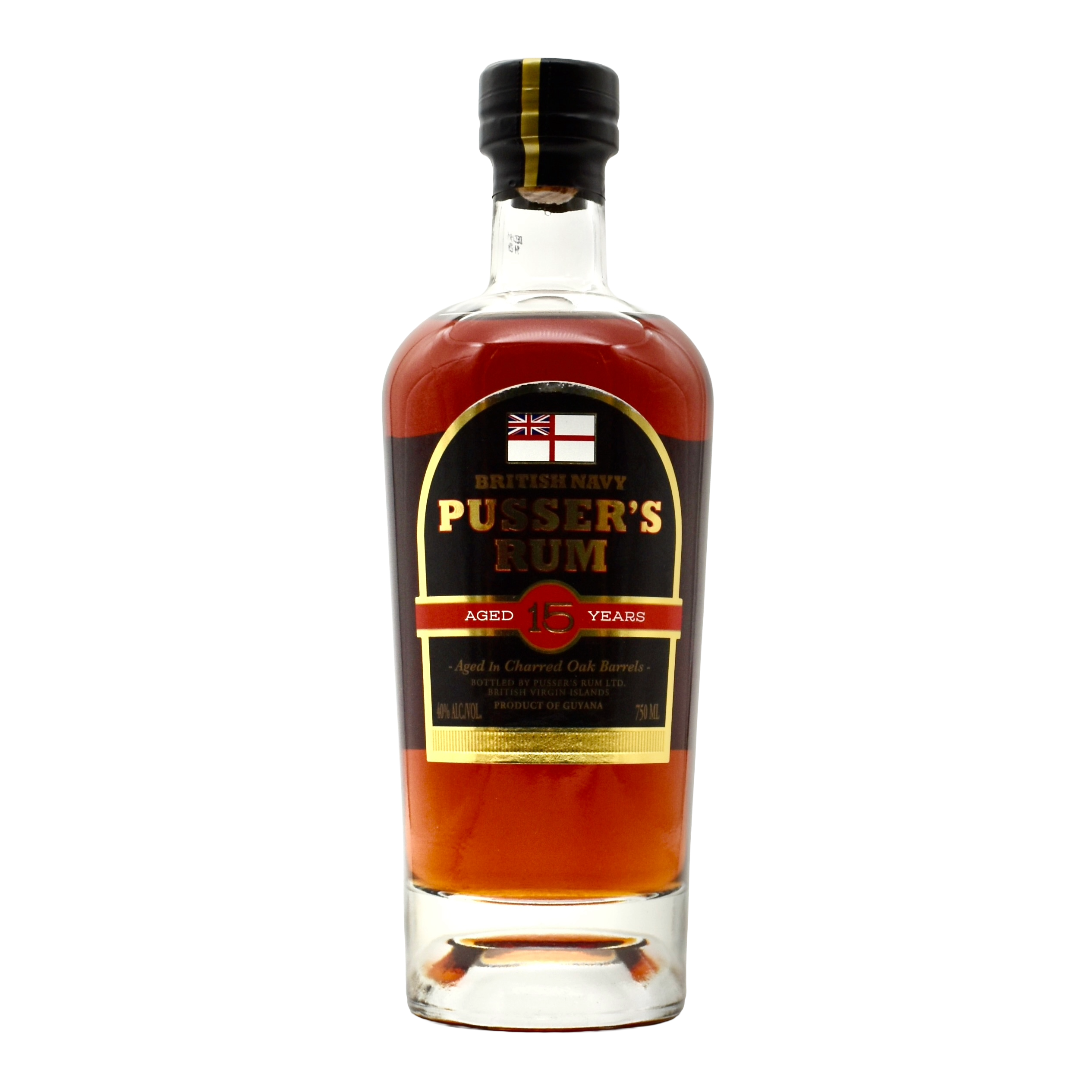 Pusser's British Navy Rum 15 Year 750ml | Royal Navy Aged Caribbean Rum ...